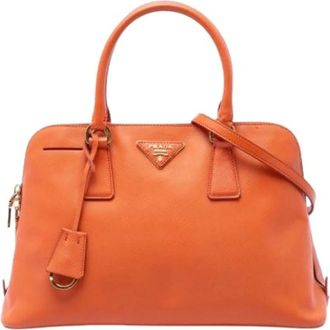 Prada Pre-owned Promenade Satchel - Femme - Pre-owned - Orange - Taille: ONE Size