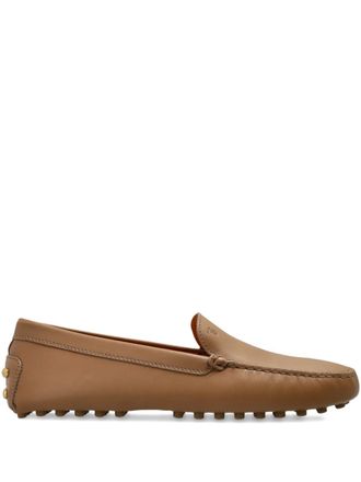 Tod's studded leather loafers - Nude