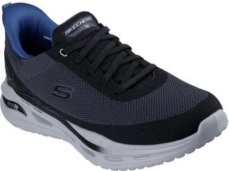 Skechers Homme Arch Fit Orvan Kincade Fashion-Sneakers, Noir Gris Bleu Fonce, 43 EU