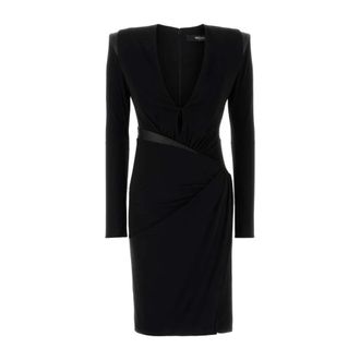 Versace Femme, Robes, Noir, Taille: 34 FR Cocktail Dress Stretch Crepe Jersey