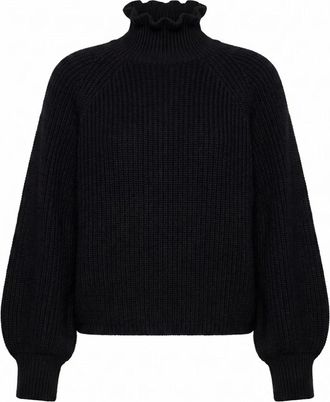 Max Mara Pull Col Roul&eacute; Pontile - Femme - Pulls - Noir - Taille: 38 FR