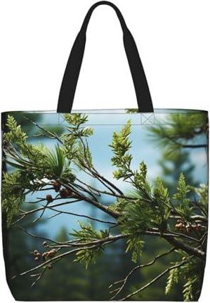 Generic Branches Et Feuilles De Pin Sac Fourre-Tout D&eacute;contract&eacute; Sacs Imperm&eacute;able Sac A Main Femmes Pour Universit&eacute; Voyage Travail