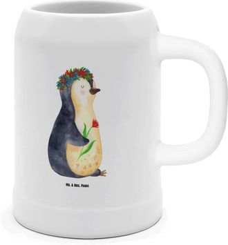 Mr. & Mrs. Panda Bierkrug Pinguin Blumen - Geschenk, Leben, Krug, Blumenliebe, Wundersch&ouml;n, Ma&szlig;krug, Ziele, Sommerfest, Personalisiert, Motivation, Oktoberfest