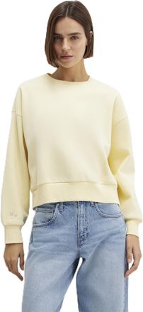 Mavi Damen Crew Neck Sweatshirt Pullover, Double Cream, XL