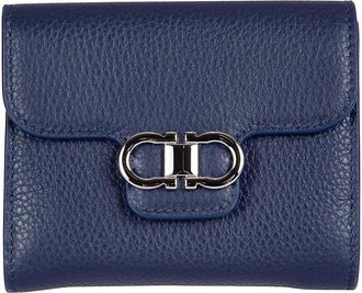 Ferragamo Femme, Accessoires, Bleu, Taille: ONE Size Portefeuille Fran&ccedil;ais