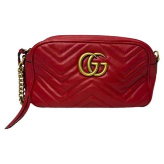 Gucci Pre-owned Quilted Marmont Small Camera Bag - - Pre-owned - Damen - Rot - ONE SIZE