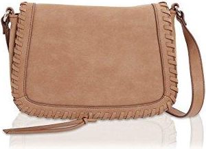 s.Oliver Sac à bandoulière avec détails tressés, Beige (Biscuit 8461), 24x15x5 cm (B x H x T)