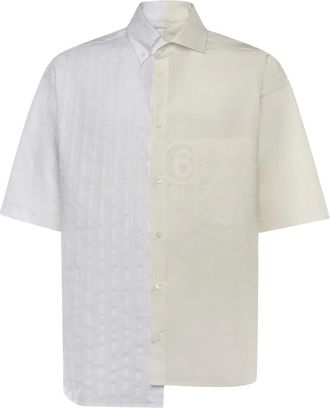 Maison Margiela Homme, Chemises, Blanc, Taille: L Short Sleeve Chemises