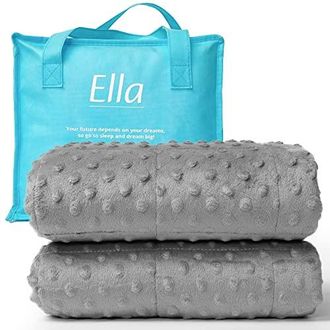 Ella Couverture Lestée Enfant 3,2kg 100x150cm - Relaxante & Calmante Couette Enfant - Perles de Verre Hypoallergéniques, Couche Externe Coton Doux & Rafraî