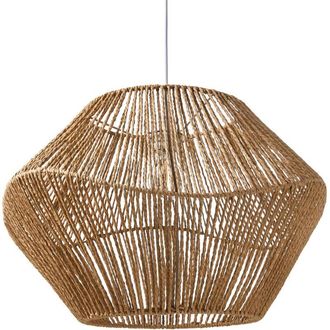Beliani Lampe Suspension Lampe Abat-jour Tress&eacute; en Corde de Papier Plafonnier Boho Naturel Yambou