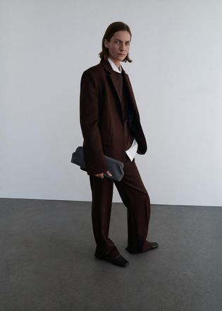 Mango Blazer-Anzug aus 100 % Wolle braun - Damen - M - MANGO