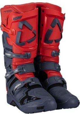 Leatt Bottes de Moto Unisexe-Adulte, Rouge, 44.5 EU