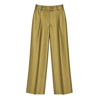 Actualee Pantalon &eacute;l&eacute;gant - Femme - Pantalons - Vert - Taille: 38 FR