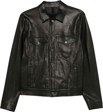 Tagliatore Manteau En Cuir - Noir