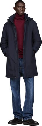Tommy Hilfiger Herren Parka Tech Padded Parka mit Kapuze, Blau (Desert Sky), 3XL