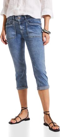 Street One Damen A379418 Casual Fit Jeans, Light Blue Random Washed, 31W / 24L