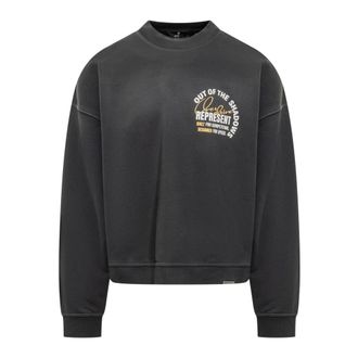 Represent Represent, Homme, Sweatshirts et sweats à capuche, Noir, Taille: M SweaT-shirt en Coton Noir à Col Rond