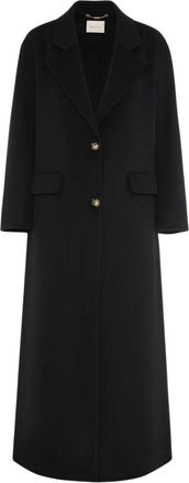 Manila Grace Einknopf-Mantel - - Coats - Damen - Schwarzk - M