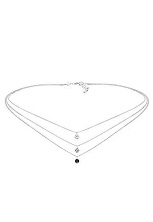 Elli Collier Femme Choker Couche avec Cristaux en Argent Sterling 925