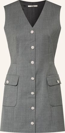 Maje Kleid Mit Schmucksteinen grau