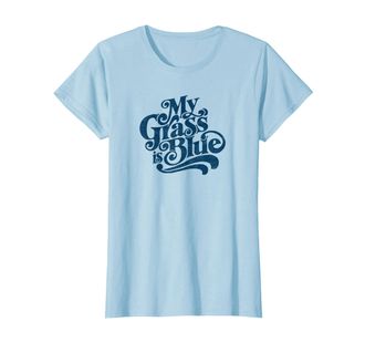 Giant Step Design Co. My Grass is Blue - Vintage Bluegrass Hand Lettering Retro T-Shirt