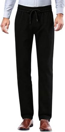 Generic Jean Homme Jeans Homme Bureau Smart Casual Pantalon en Jean Automne Hiver Droit Doubl&eacute; Polaire &Eacute;pais D&eacute;contract&eacute; - Id&eacute;al pour Ext&eacute;rieur Et Usage Quoti