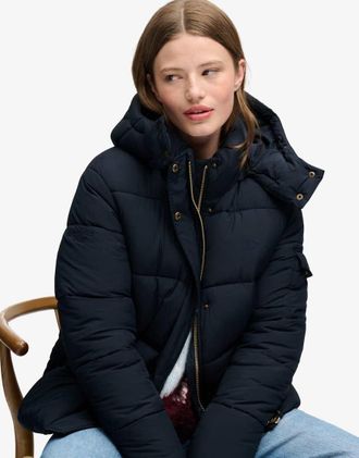 Superdry doudoune ripstop premium en bleu marine eclipse