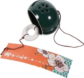 SOLUSTRE Japanisches Keramik Windspiel mit S&uuml;&szlig;em Klang Wetterfeste Balkon Windglocke Leichte Gartendekoration zum Aufh&auml;ngen Farbecht und Langlebig