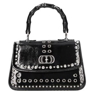 La Carrie Leder- und Nieten-Tasche - - Bags - Damen - Schwarzk - ONE SIZE