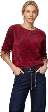 Monari Langarmshirt Casual,Polyamid,Paisley,Rundhals,Langarm,Regular Fit