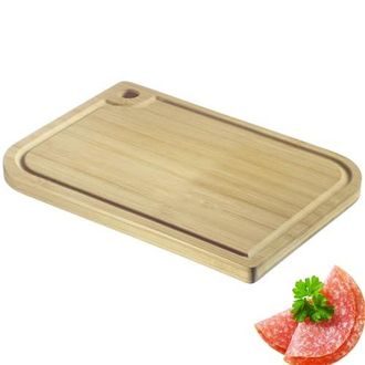 Westmark Schneidebrett Bambus - hochwertige Schneideunterlage mit Saftrille, K&uuml;chenbrett aus Holz zum einfachen Schneiden von Lebensmitteln - Bambus, 40 x 29 c