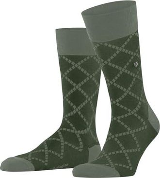 Burlington Ferry Road M So laine fantaisie 1 paire, Chaussettes Homme, Vert Asparagus 7045, 40-46