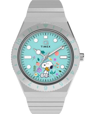 Timex Peanuts Q Timex Silber Damen Armbanduhr TW2Y52700