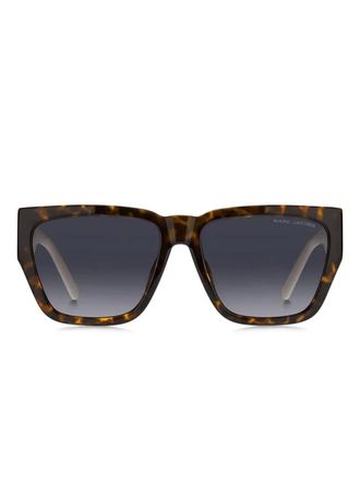 Marc Jacobs lunettes de soleil à monture géométrique - Blanc