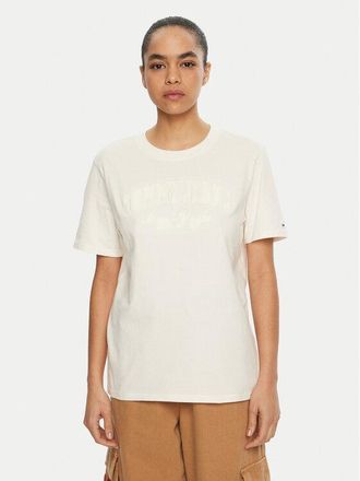 Tommy Jeans T-Shirt Varsity DW0DW19444 Weiß Relaxed Fit