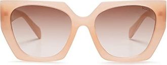 Sojos Lunettes de soleil rétro pour femmes en forme doeil de chat avec verres en polycarbonate UV400 Protégé, Lunettes Cat-Eye SJ2205 avec monture rose clai