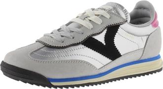 Victoria Basket Basse Saturno Nylon M&eacute;tallis&eacute; & Pi&egrave;ces Color&eacute;es & en Cro&ucirc;te De Cuir & Semelle Crant&eacute;e 1158102 pour Femme Plata 39