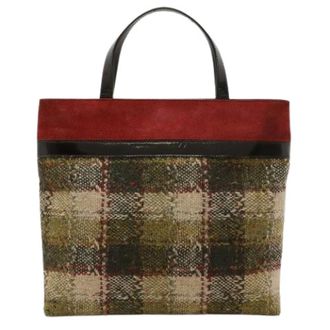 Burberry Pre-owned Suede Wool Patent Tote Bag - - Pre-owned - Damen - Mehrfarbig - ONE SIZE