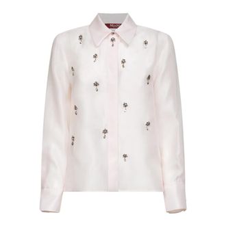Max Mara Agi Seidenorganza-Hemd - - Blouses & Shirts - Damen - Rosa - L