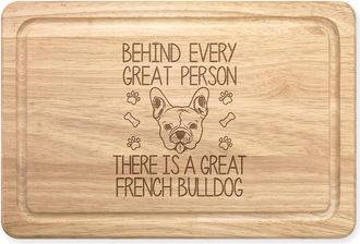 Gift Base Schneidebrett aus Holz mit französischer Bulldogge hinter jeder großen Person gibt es eine tolle französische Bulldogge