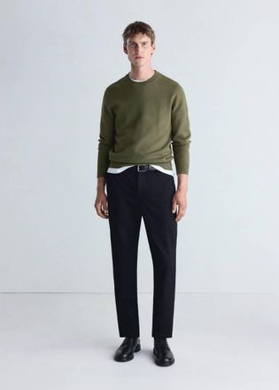 Mango Slim-Fit-Comfort-Hose Thermolite schwarz - Herren - 38 - MANGO MAN