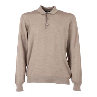 Fedeli Polo Shirt L/S Strickpullover - - Knitwear - Herren - Grau - 2XL