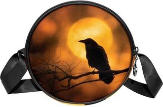 Generic Petit sac &agrave; bandouli&egrave;re Circle pour femme, petit sac &agrave; bandouli&egrave;re avec fermeture &eacute;clair et bretelles r&eacute;glables style d&eacute;contract&eacute; pour femmes et fille