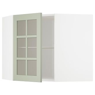 IKEA METOD Wandeckvitrine mit Böden