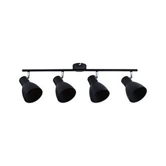 Paulmann 66762 Spot Davy à 4 spots en métal E27 sans ampoule Noir 4 x 20 W