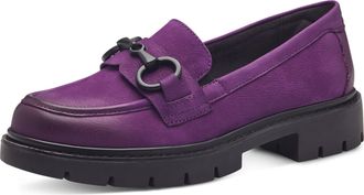 Tamaris Comfort Damen Slipper aus Leder Elegant, Lila (Purple Nubuk), 37 EU