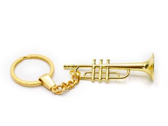 Miniblings Trompete Musik Musikinstrument FUN Pappbox - Handmade Modeschmuck I Anh&auml;nger Schl&uuml;sselring Schl&uuml;sselband Keyring