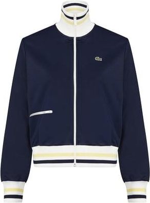 Lacoste Sweatshirt zipp&eacute; &agrave; d&eacute;tails ray&eacute;s en coton