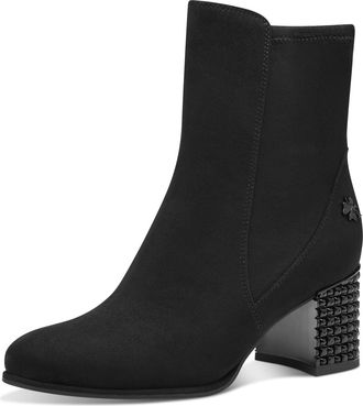 Marco Tozzi by Guido Maria Kretschmer Damen Stiefeletten mit Absatz Spitz mit Nieten, Schwarz (Black), 38 EU