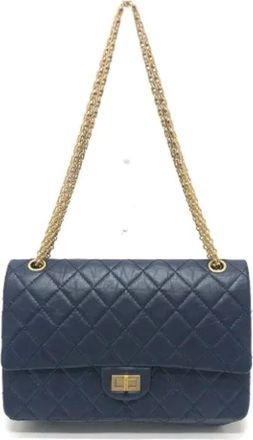 Chanel Pre-owned Cuir sacs-chanel - Femme - Pre-owned - Bleu - Taille: ONE Size